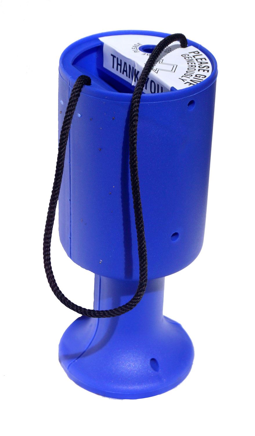 Round Handheld Plastic Charity Collection Box – Charnwood Fundraising