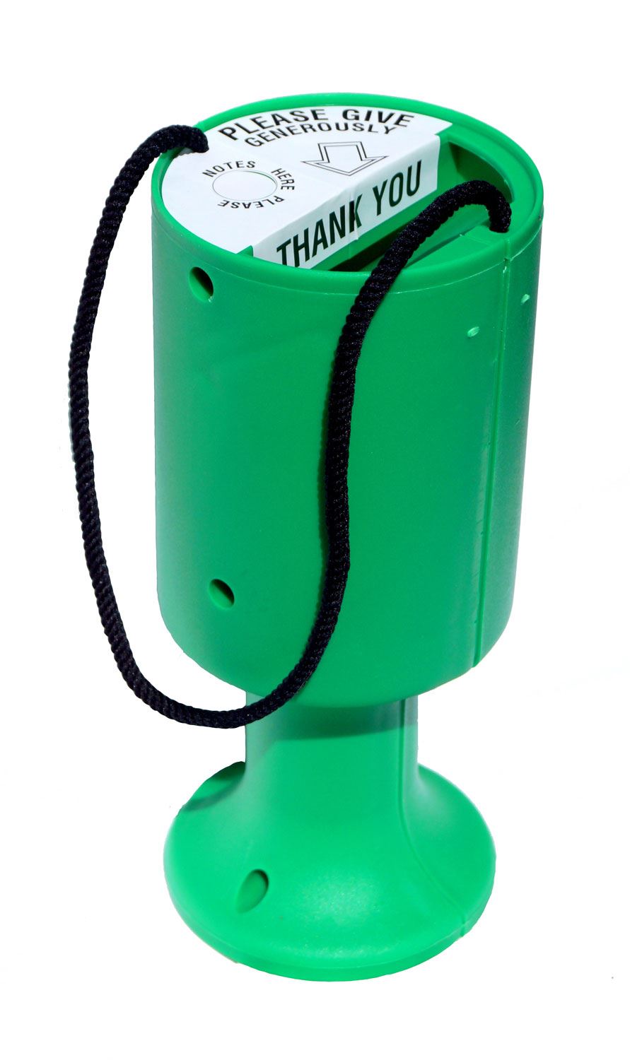 Round Handheld Plastic Charity Collection Box – Charnwood Fundraising